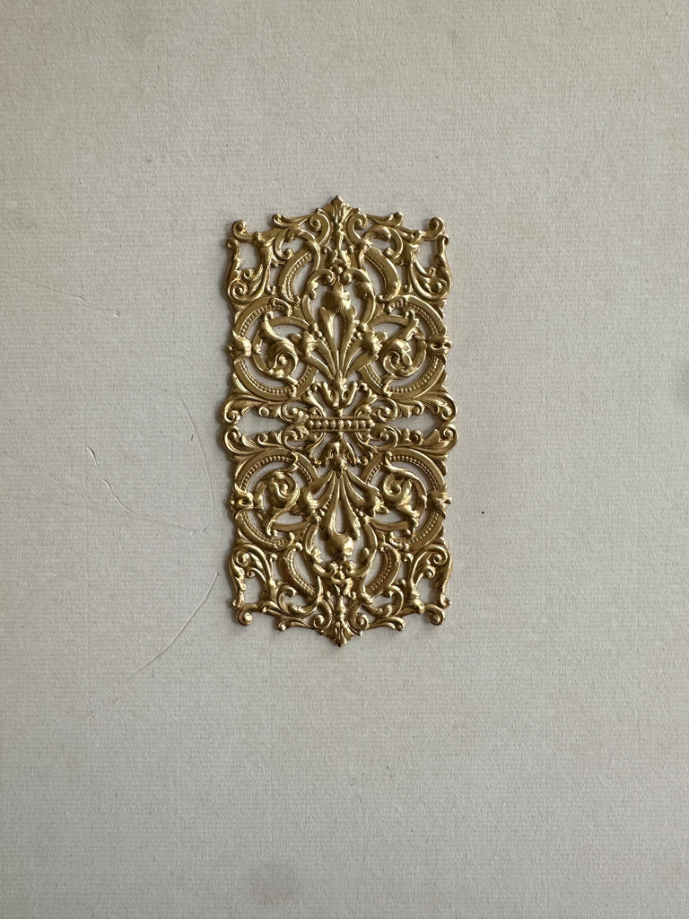 Raw brass filigree stamping gold – Faded Fragments